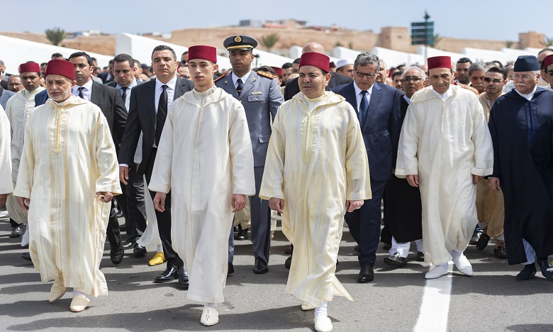 Funérailles de feu Abdelouahed Radi en présence Moulay El Hassan et Prince Moulay Rachid